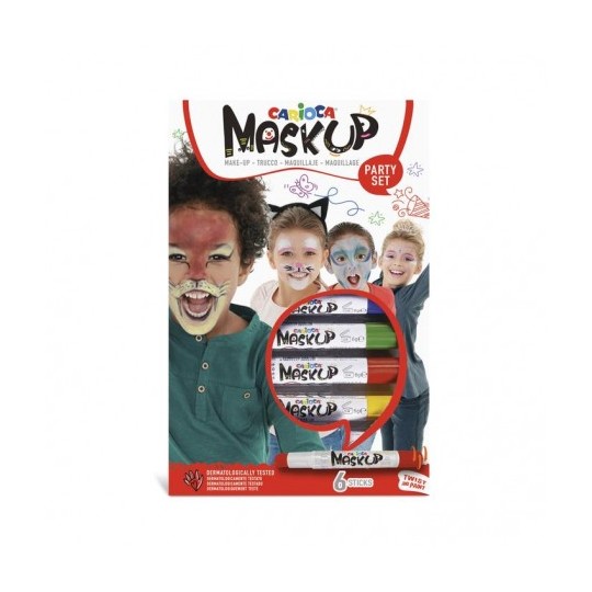 Set 6 culori Carioca Mask-Up Party